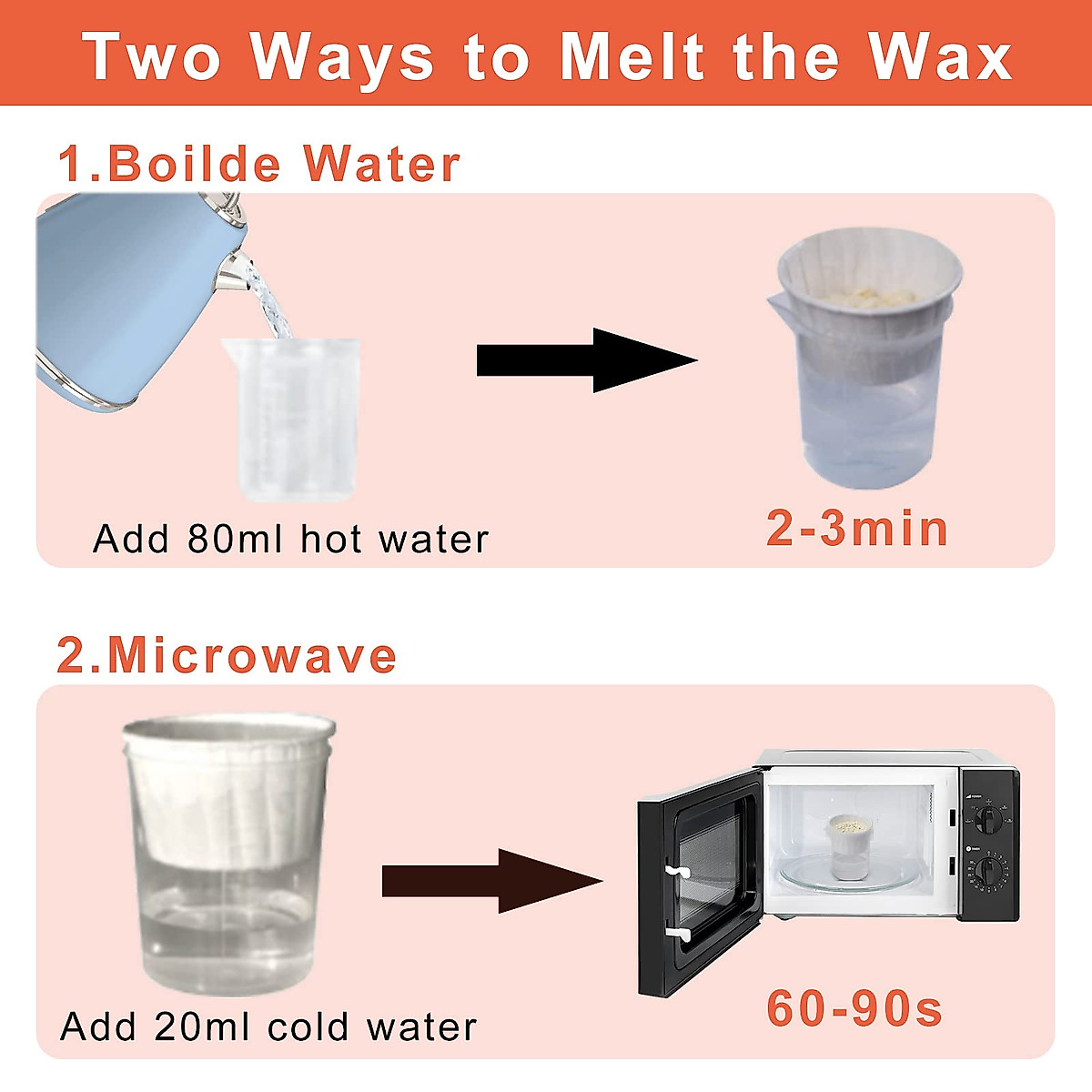 ANREACHO Nose & Ear Hair Wax Kit for Men & Women, 100g Wax with 20 Applicators, Safe Home Grooming Solution for Painless 15-20 Time Usage