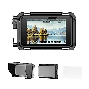 SmallRig Cage Kit for Atomos Ninja V/Ninja V+, with NATO Rail, 1/4”-20 Screw, M3 Screw，HDMI Cable Clamp, and Sunhood, Fully Protect Camera Monitor - 3788