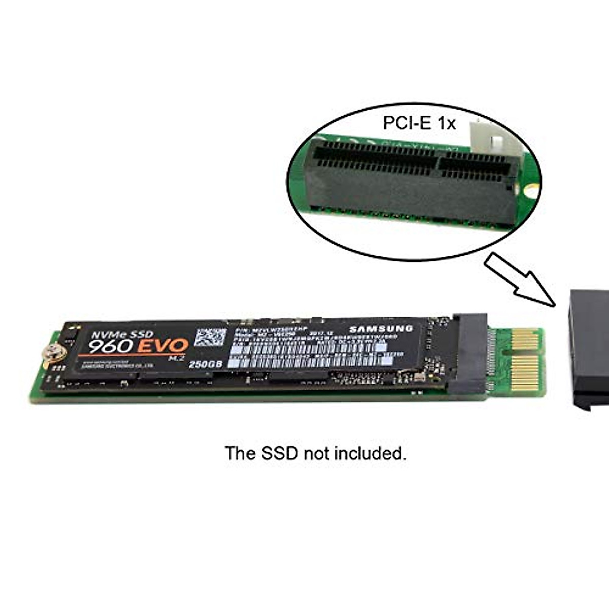 chenyang M.2 NVME to PCIe 3.0 X1 Adapter NVME/AHCI SSD to PCI Express Expansion Card Adapter