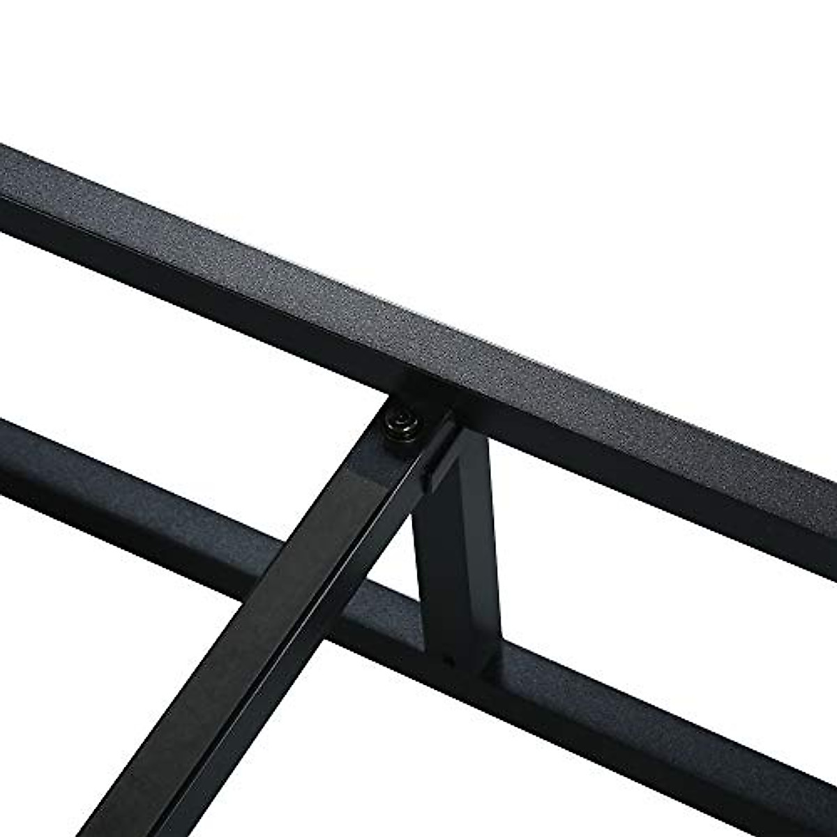 PrimaSleep 9 Inch Dura Metal Platform Bed Frame-Wooden Steel Slat Support/Underbed Storage Space, Twin, Black