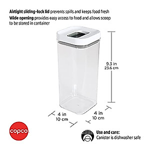 Copco Food and Organization Storage Container with Airtight Lid, 1.77-Quart, Clear