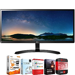 LG 29UM59A-P 29-Inch IPS WFHD 2560 x 1080 Ultrawide Monitor (2017) Bundle with Elite Suite 18 Standard Editing Software Bundle and 1 Year Extended Warranty