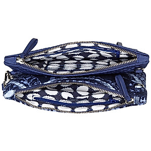 Vera Bradley Women's Cotton Custom Crossbody Purse With RFID Protection, Indio, One Size