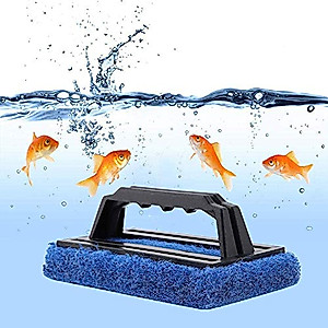 Yosoo Aquarium Fish Tank Cleaning Brush, Glass Algae Scraper Cleaner, Aquarium Cleaning Tool, Hand-held Plastic Bathroom Tile Surfaces Household Kitchen