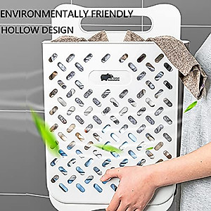 Collapsible Laundry Basket- Large Laundry Basket Hamper with 2 Handles- Space Saving Foldable Storage Container/Organizer (Small)