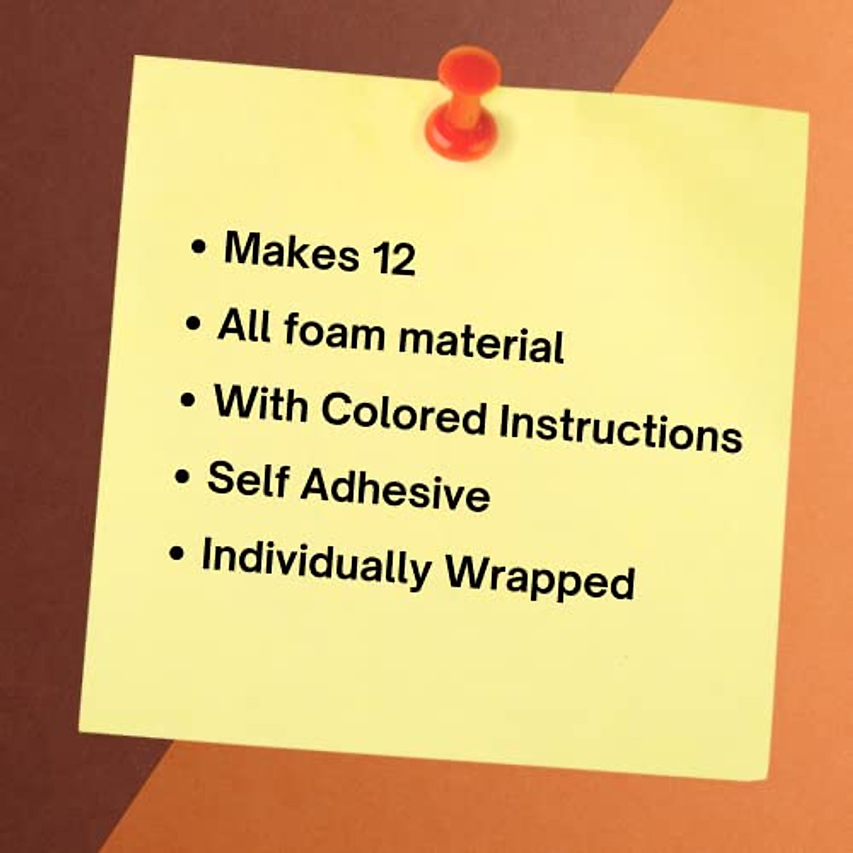 4E's Novelty Halloween Crafts for Kids (12 Pack) Bulk Foam Magnet Character Faces, Fall Crafts for Kids & Toddlers Ages 3-12