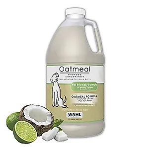 Wahl Dry Skin & Itch Relief Pet Shampoo for Dogs – Oatmeal Formula with Coconut Lime Verbena 64oz - Model 821004-050
