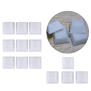 HMANE 109 Keys POM Jelly Keycaps Set, Rainbow Blank Doubleshot Translucent OEM Profile Mechanical Gaming Keyboard Keycaps for 60ï¼…/87 TKL/104/108 Cherry MX Switches (White/Side Printed)