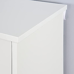 ACLULION Wood Shoe Cabinet with 3 Flip Drawers, Freestanding Shoe Storage Organizer with Louvered Door and Adjustable Shelf, Modern White Narrow Shoe Storage Cabinet for Entryway, Holds 12 Pair Shoes