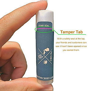 Mr-Label White Lip Balm Labels with Tamper Tab - Waterproof & Tear-Resistant - for Inkjet & Laser Printer - 2-3/16" x 2-1/8" on Letter Sheet (120 Labels)