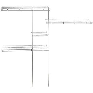ClosetMaid 1628 Closet Organizer Kit, 5-Foot to 8-Foot, White & 2087 ShelfTrack 2ft. to 4ft. Adjustable Closet Organizer Kit, White