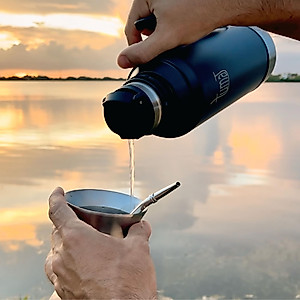 Complete Yerba Mate Kit - 1.2L Thermos With Mate System, Cup, Clip Spout, Straw (Bombilla), and FREE Backpack - Premium Stainless Steel Set To Go