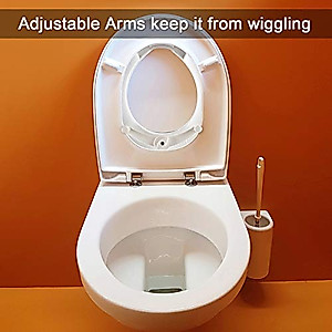 Potty Training Seat For Kids Boys Girls Toddlers Toilet Seat For Baby With Cushion Handle And Backrest Toilet Trainer For Round And Oval Toilets (White)