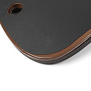 Seville Classics airLIFT Premium Anti Fatigue Wooden Balance Wobble Board Mat w/Massage Points, for Office Standing Desk, Home, Exercise, Therapy, Sports Training, Black, 20"W x 14"D