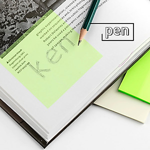 (16 Pack) Transparent Sticky Notes 3x3 in, (768 Sheets) Post Waterproof Translucent Color Memo Pads, Clear See Through Self-Adhesive Pad