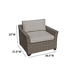 TK Classics MONTEREY-08a-WHITE Monterey Seating Outdoor Furniture, Sail White