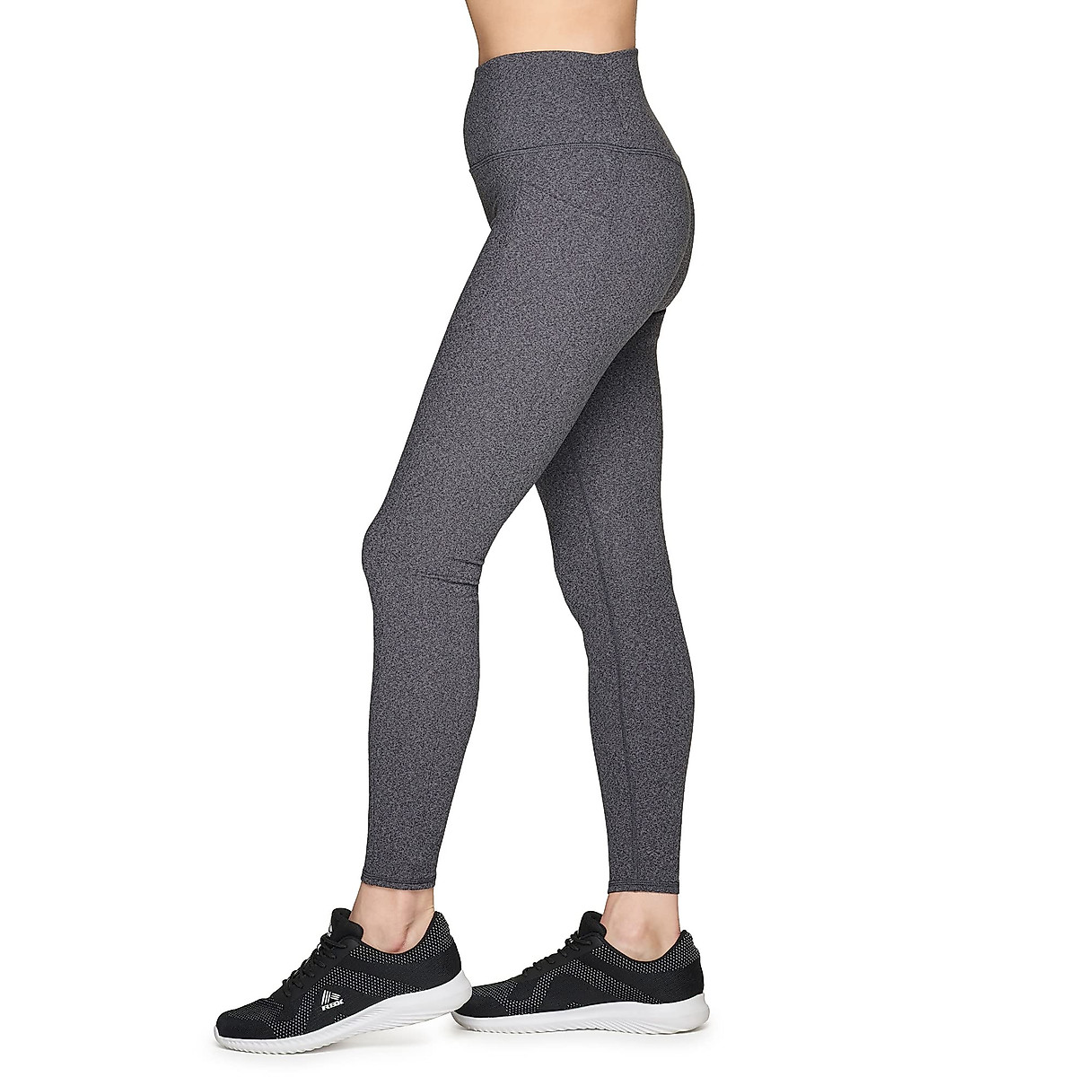 RBX Women's Buttery Soft Squat Proof Legging Space Dye Legging Heathered Grey/Black XS