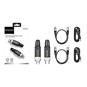 Saramonic 5.8GHz Wireless Plug-On XLR System for Dynamic and Battery-Powered Microphones with Plug-in XLR Receiver (Blink 800 B2) (BLINK800B2)