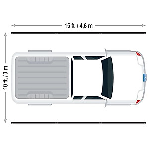 Arrow Carports Galvanized Steel Carport, with 2-Sided Enclosure, Compact Car Metal Carport Kit, 10' x 15' x 7', Eggshell