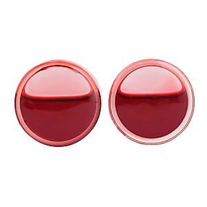 IPINK -2Pcs Acrylic Red Liquid Blood Double Flare Ear Plugs Tunnels Gauge 0g-1" (00 Gauge (10mm))