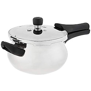 Prestige Deluxe Stainless Steel Mini Handi Pressure Cooker, 3.3-Liter