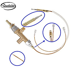 GUOFALDE Low Pressure Propane Gas Fire Pit with Thermocouple, Patio Heater Repair Replacement Parts for Room Space Heater Outdoor Patio Heater, Barbecue Grills, Fire Pits, Fireplaces