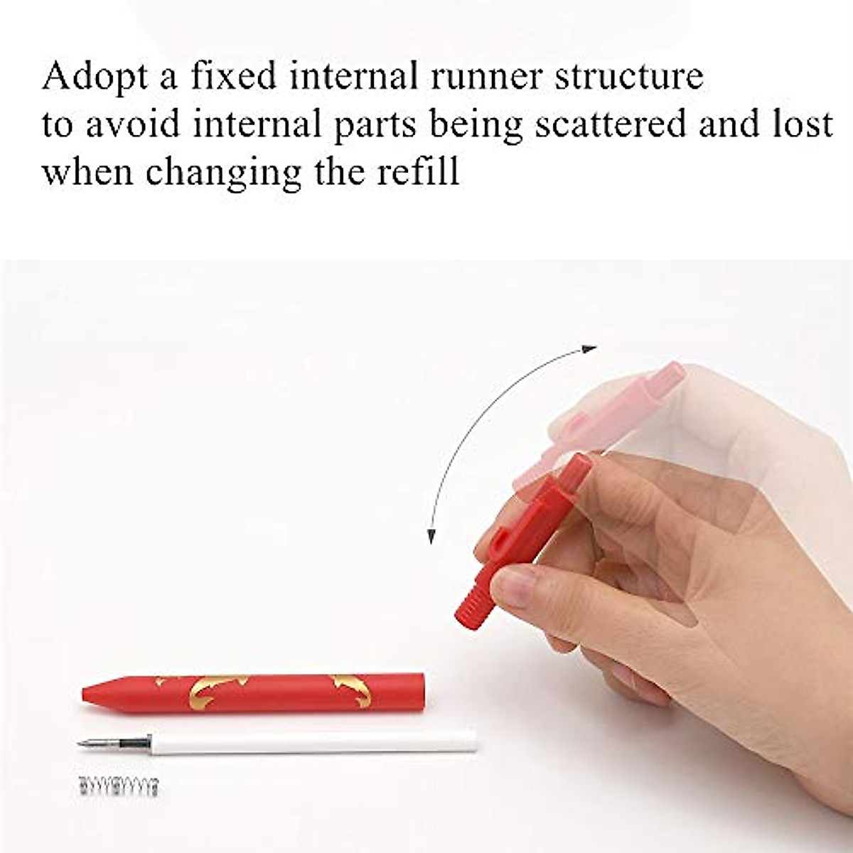 Cute Refillable Ballpoint Pens Black Ink for Journaling Writing Quick Dry Gel Ink Pens 0.5mm Assorted Patterns for Girls Women (Koi 5 PCS)