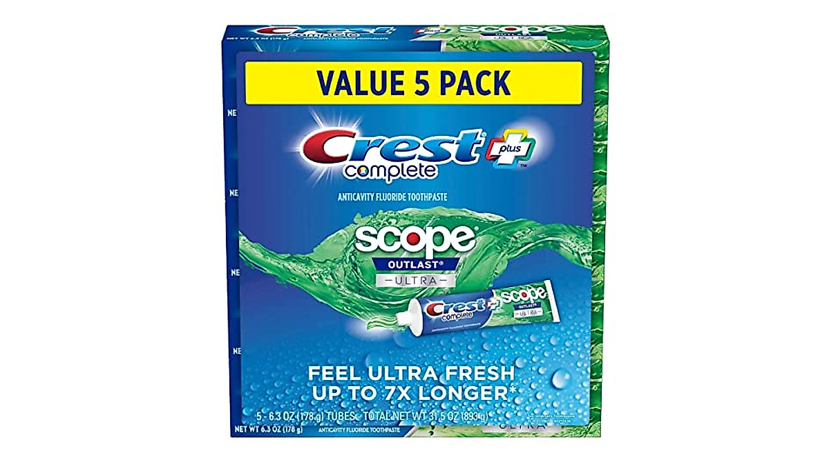 Crest Complete + Scope Outlast Toothpaste - 5 Pack