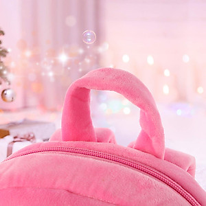 Mloovnemo Kids Unicorn Plush Toddler Travel Preschool Shoulder Backpack for 1-5 Year Old Kindergarten Girls Gift (Pink Unicorn)