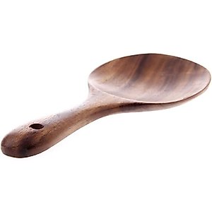 Natural Wooden Rice Spoon Non-stick Wooden Rice Paddle Rice Scooper Rice Serving Spoon Rice Spatula for Rice Potato Salads,7 inch Serving Utensils for Kitchen and Dining
