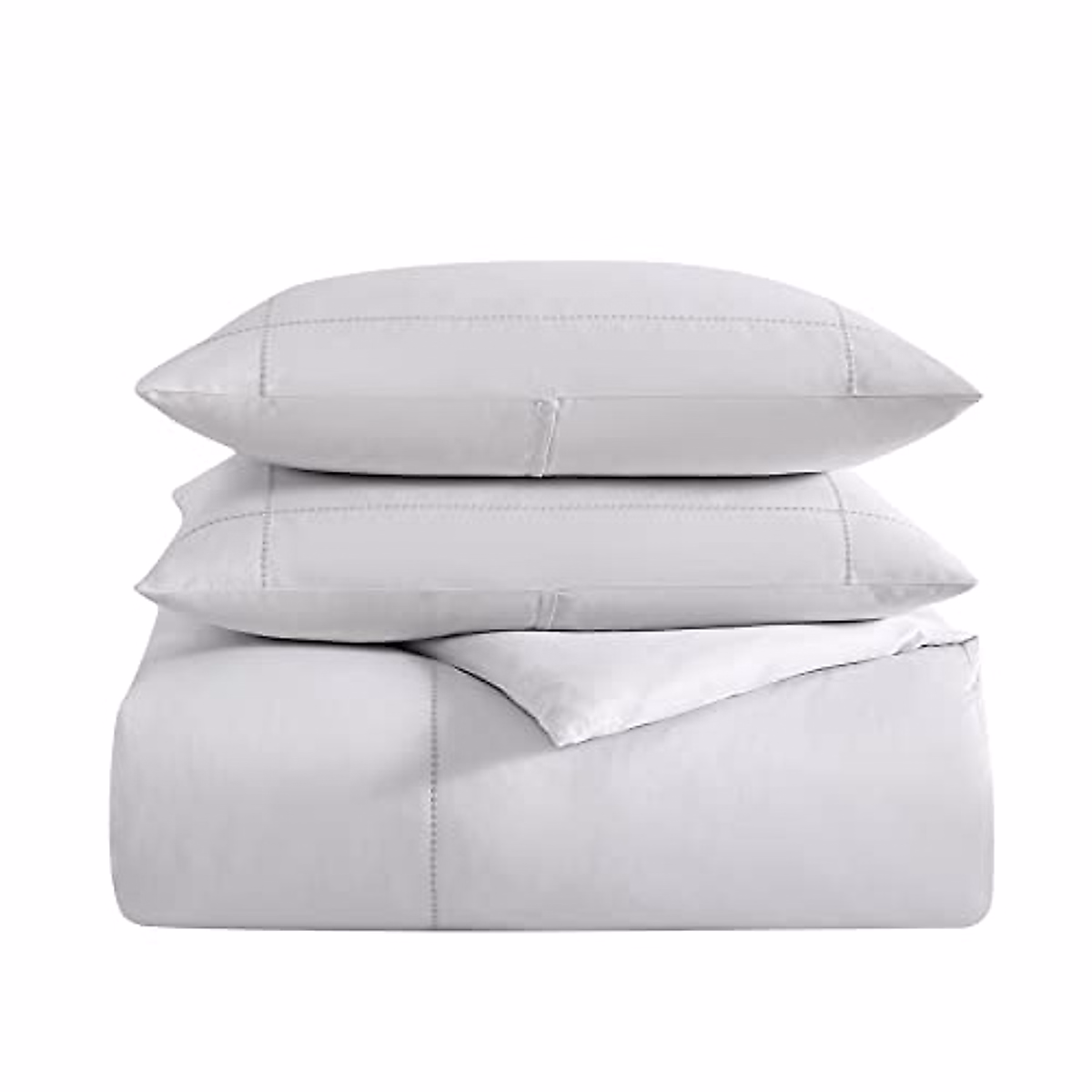 Vera Wang- King Duvet Cover Set, Reversible Cotton Bedding Set with Matching Shams, Designer Home Décor (Simple Dot Grey, King)