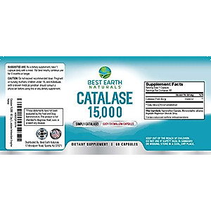 Catalase 15,000-60 Day Supply - Pure Catalase Antioxidant Enzyme