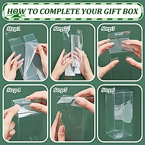 BENECREAT 20 Pack 2.7x2.7x6.3 Plastic Boxes Rectangle Plastic Party Favor Boxes for Wedding Party Treat Candy Cupcakes