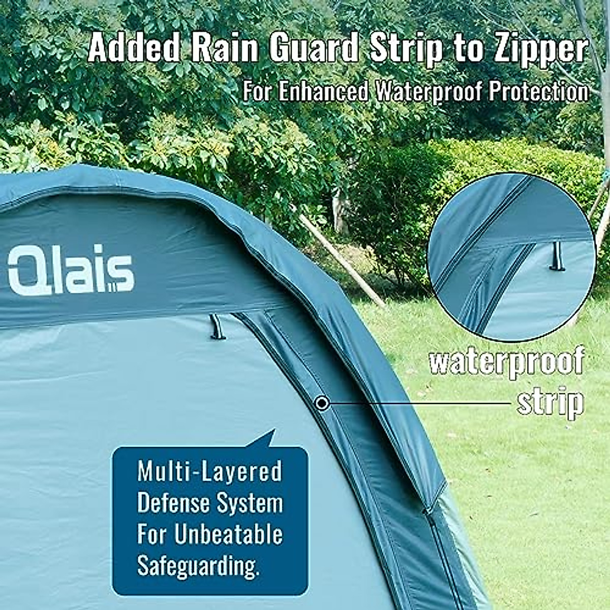 Qlais Outdoor Bike Storage Shed, Portable Bicycle Storage Cover, 210D Waterproof Silver Coated Oxford Bike Cover, Foldable Bicycle Shelter for Outfoor (Large)