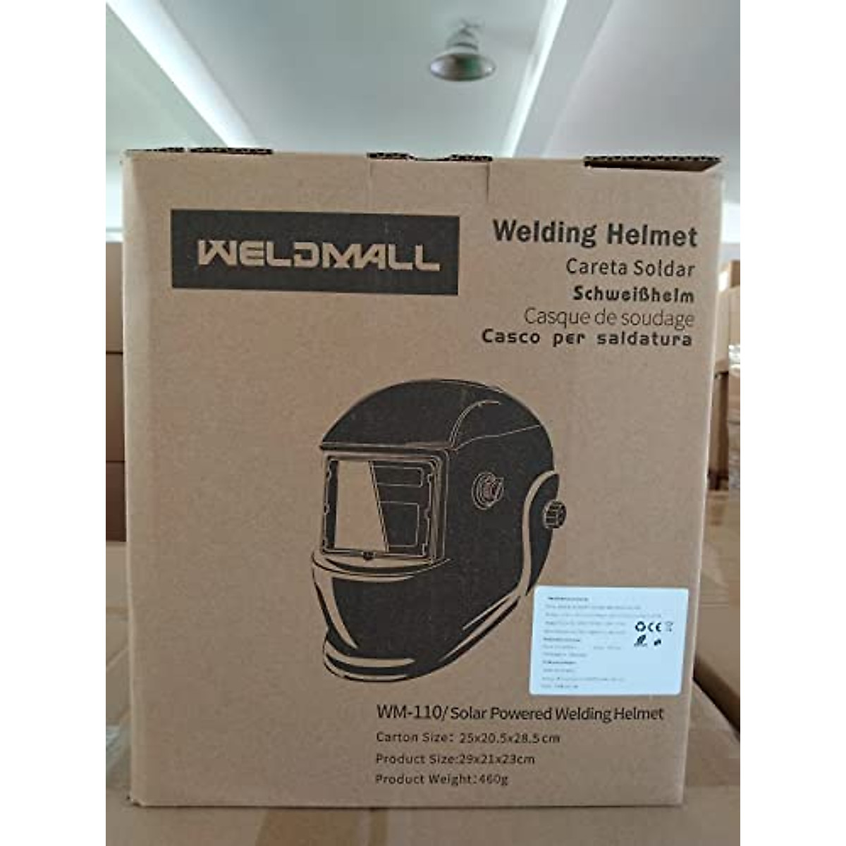 WELDMALL True Color Solar Power Auto Darkening Welding Helmet Welder Hood with Adjustable Shade Range for Mig Tig Arc Sensor Welder Mask WM-110