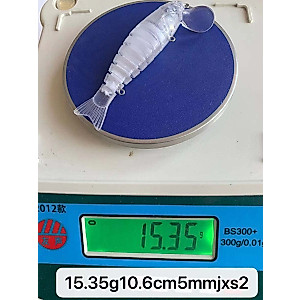 5 PCS Unpainted Lure Blanks 15.35g 10.6cm 8 Jointed Fishing Lure with Free 5mm Eye Crankbait Simulation Blank Body Clear Hard Baits Trout Salmon Minnow Lure Popper Lures Topwater Freshwater JXS2