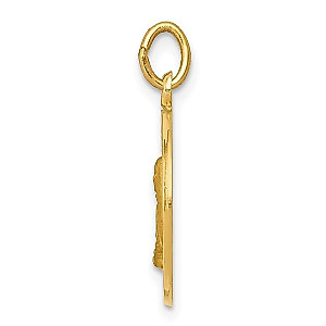 IceCarats 14K Yellow Gold Mother Cabrini Medal Necklace Charm Pendant Only