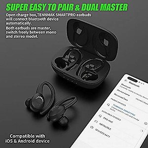 TENNMAK 2 in 1 Sport & Casual True Wireless Earbuds, SMARTPRO Bluetooth Headphones in Ear Wireless TWS Earbuds with Mic Earphones, Gaming & Music Mode /2EQ Sound/Volume Control / IPX5 Waterproof