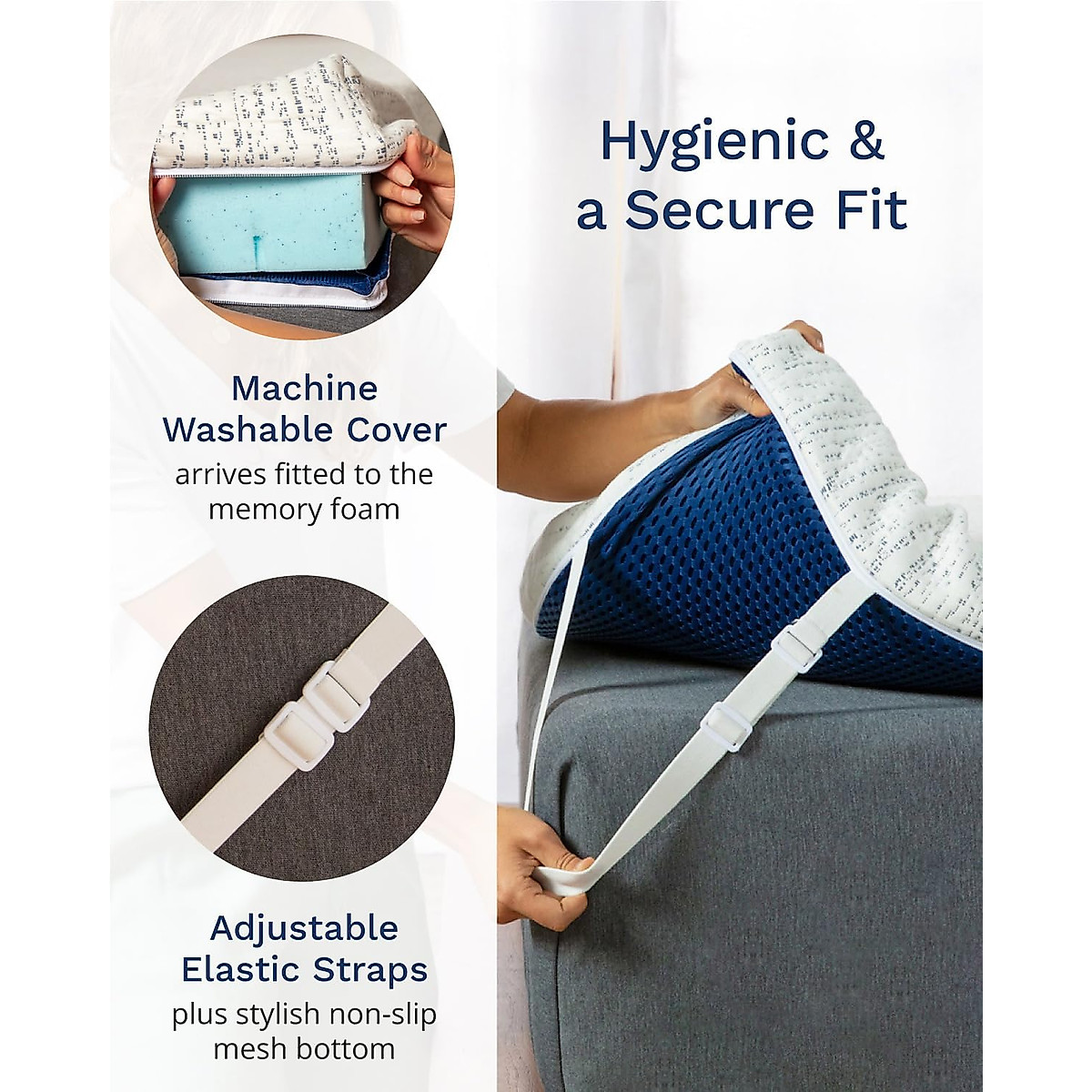 ViscoSoft 4 Inch Memory Foam Mattress Topper Full - Select High Density Ventilated Mattress Pad - Premium Removable Rayon Cover