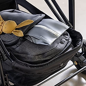 Navaris Wet Wipes Dispenser - Set of 2 Baby Wipe Travel Refillable Pouch Holder Container Bag Case - Portable Flushable Wipes Dispenser - Grey