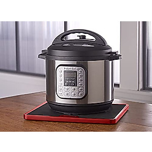 Nifty Solutions Large Appliance Rolling Tray - Red, Home Kitchen Counter Organizer, Integrated Rolling System, Non-Slip Pad Top for Coffee Maker, Stand Mixer, Blender, Toaster, (8824RED)