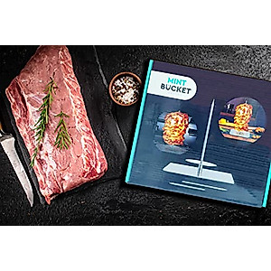 Stainless Steel Vertical Skewer Set - Grill Skewers for Al Pastor, Shawarma, Kebab, Gyro Meat, Rotisserie Chicken - 3 Removable Spikes, Silicone Brush & Danos Original Seasoning - US Company