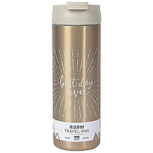 Now Designs Double Walled Stainless Steal Travel Mug, Best Day Ever