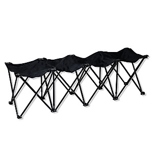 Trademark Innovations Portable Folding Sports Seater Bench - Sideline Collapsible Bench - 4 or 6 Seats