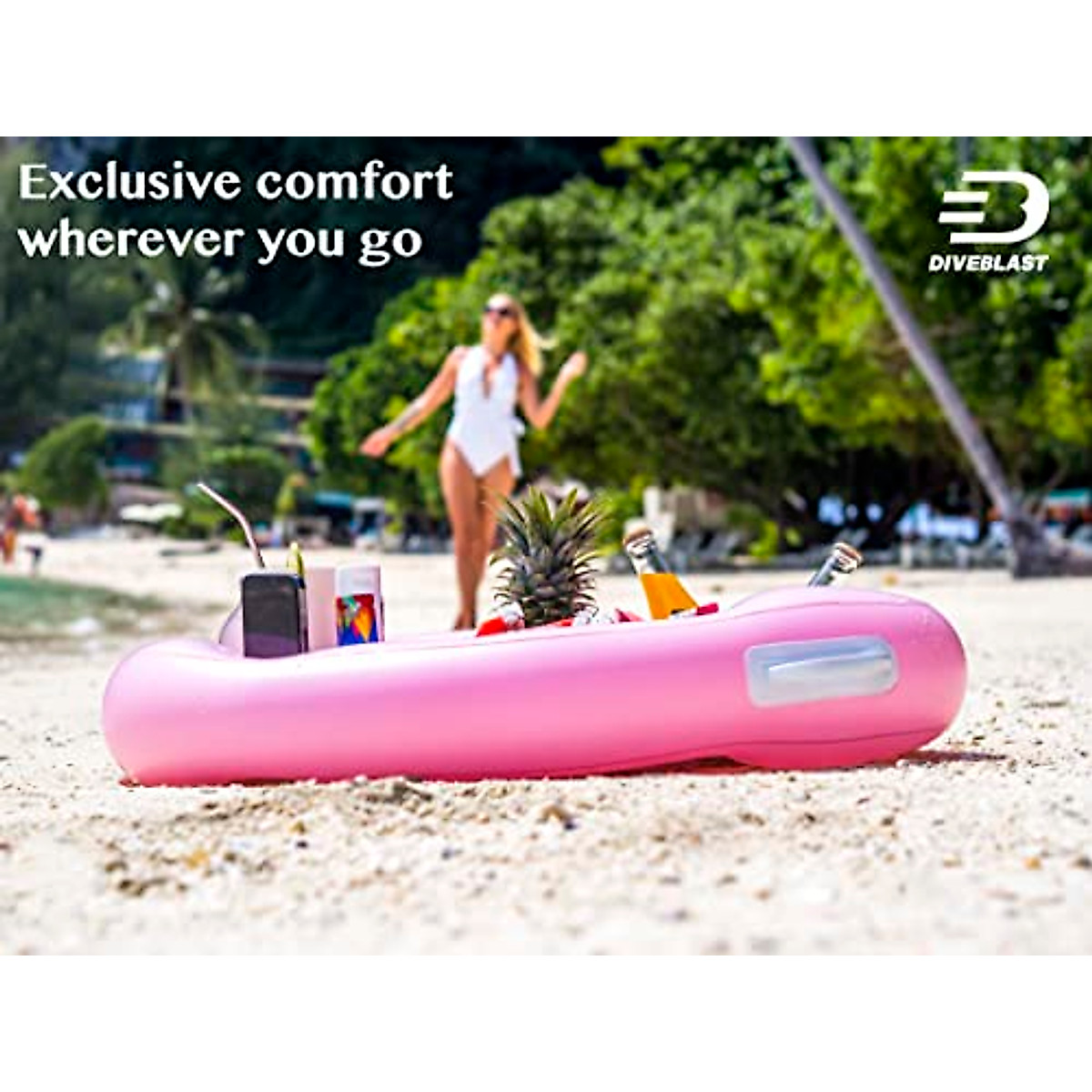 DIVEBLAST: Premium Floating Drink Holder for Pool, Hot Tub Accessories for Adults - Pool Drink Holder Floats, Swimming Pool Accessories for Adults, Drink Floaties for Pool, Pool Drink Floats