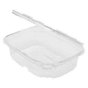 Karat 24oz PET Tamper Resistant Hinged Deli Container with Lid - 200 ct