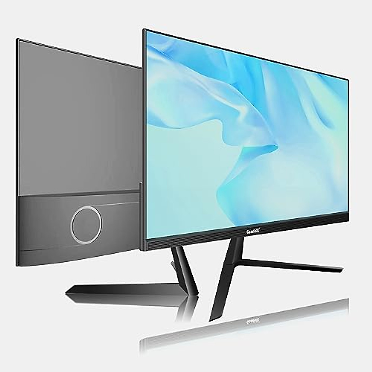 Gawfolk 22 Inch Computer Monitor, 100Hz Ultra-Thin Zero Frame Curved Display, Full HD 1920 x 1080p, HDMI VGA Home Office Business PC Monitor (No Speaker)