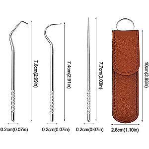 Dental Tartar Calculus Plaque Remover Tooth Scraper Dental Mirror Scaler Set,Orange