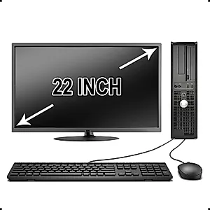 Dell Desktop Complete Computer Package with Windows 10 Home C2D 2.2G, 4G, 160G, DVD,W10H64,WIFI, 22 LCD (Brand May Vary) (Renewed) (4G/160G+22inLCD)