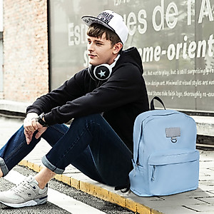 SIMTOP Casual Daypack Backpacks School Bookbag, Lightweight Travel Backpack Durable Polyester Fabric for School Work Travel, YKK Zipper Water Resistant Daypack.Black Backpacks